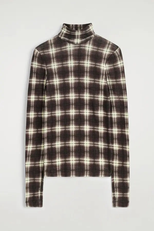 Cos Merino Wool Turtleneck Top With Thumbhole Cuffs