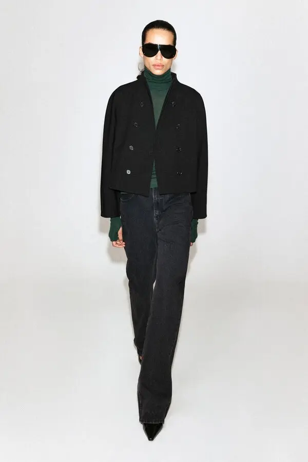 Cos Merino Wool Turtleneck Top - Green