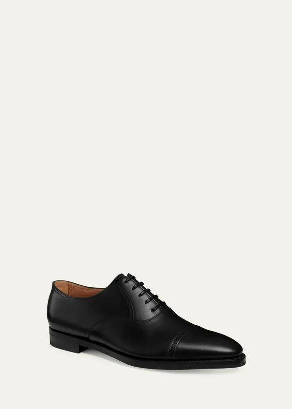 John Lobb Bristol Leather Oxford Loafers
