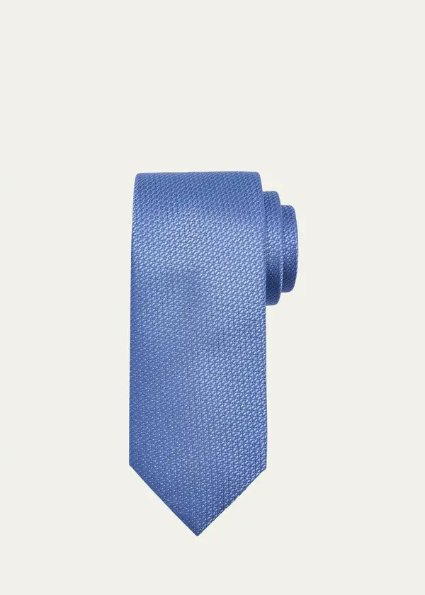 Brioni Textured Silk Tie - Bluette
