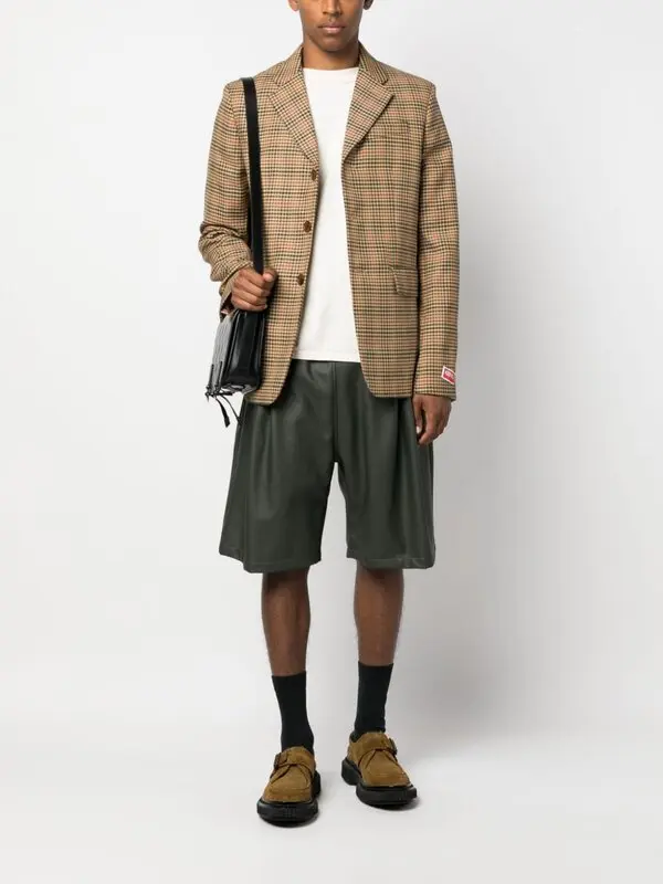 Kenzo Checked Single-breasted Blazer