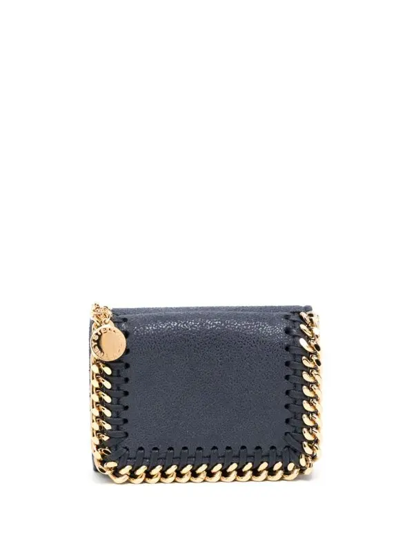 Stella McCartney Chain-link Detailing Leather Wallet - Blue