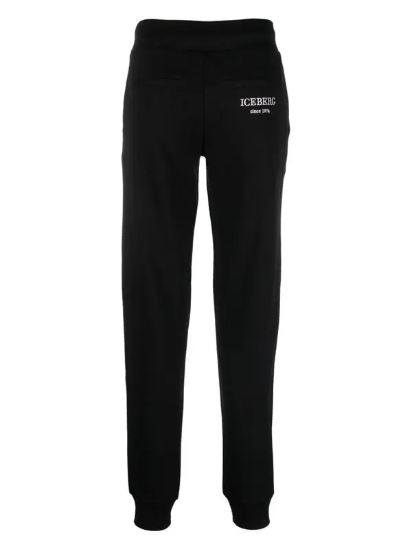 Iceberg Logo-embroidered Cotton Track Pants