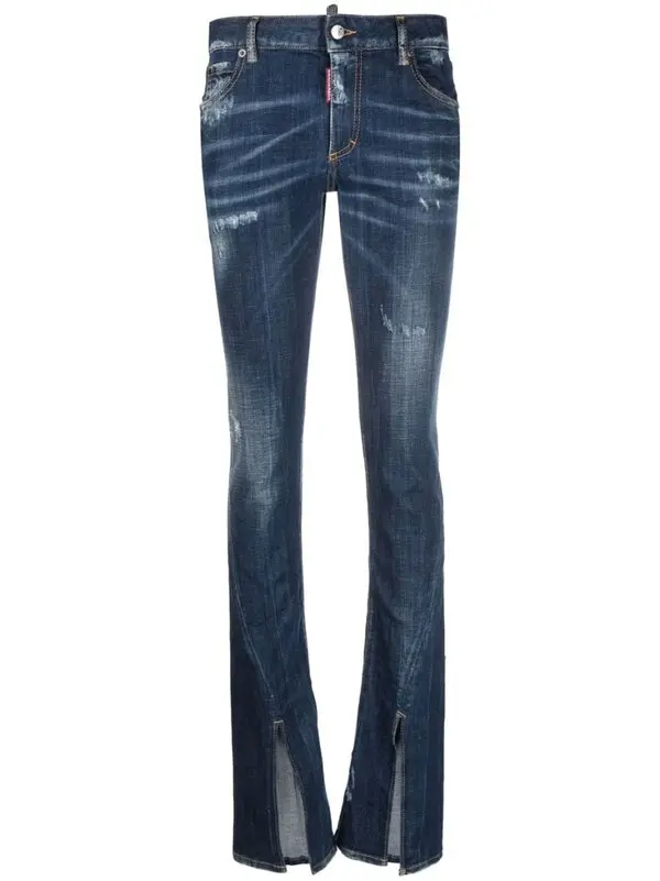 Dsquared2 Low-rise Bootcut Jeans - Blue