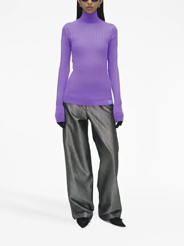 Marc Jacobs Ribbed Merino Wool Turtleneck Top