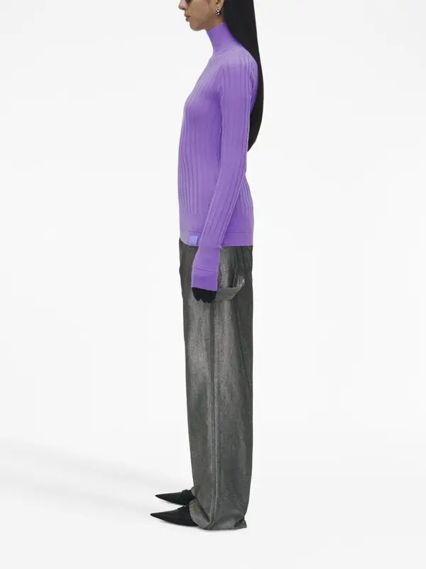 Marc Jacobs Ribbed Merino Wool Turtleneck Top