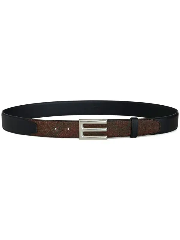 Etro Paisley-print Leather Belt - Brown