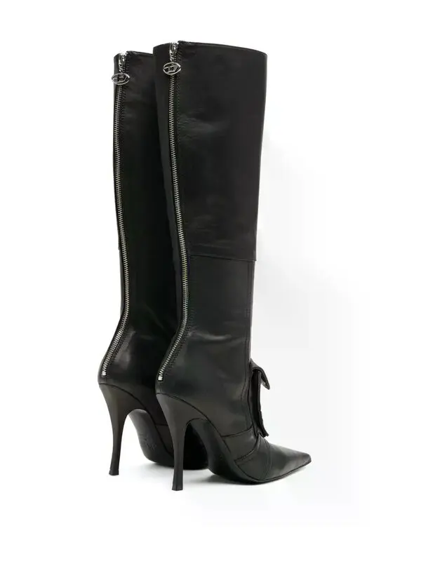 DIESEL® D-venus Pocket Leather Knee-high Boots