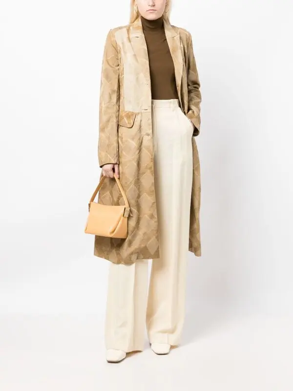UMA WANG Diamond-pattern Single-breasted Coat