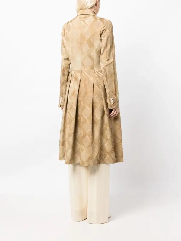 UMA WANG Diamond-pattern Single-breasted Coat