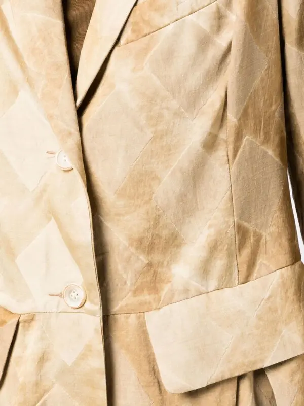 UMA WANG Diamond-pattern Single-breasted Coat