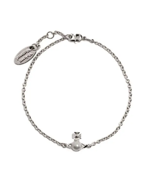 VIVIENNE WESTWOOD Balbina Logo-charm Bracelet - Silver
