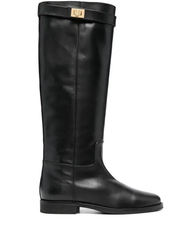 VIA ROMA 15 Buckle-detail Knee-high Boots