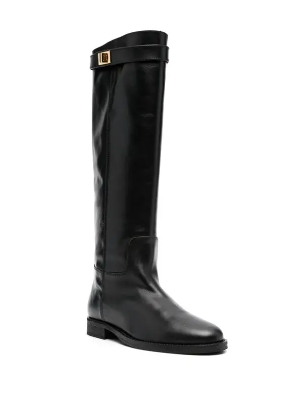 VIA ROMA 15 Buckle-detail Knee-high Boots