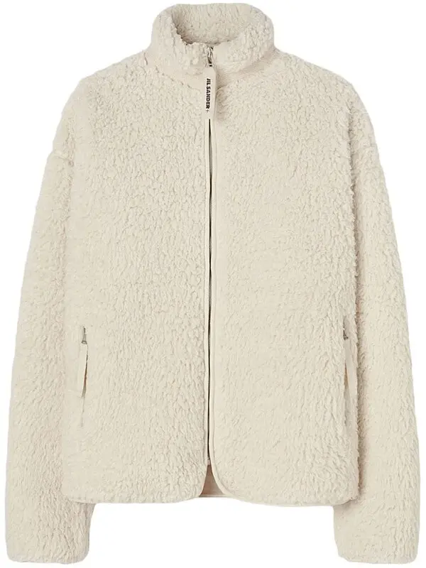 JIL SANDER Faux-shearling Zipped Cardigan