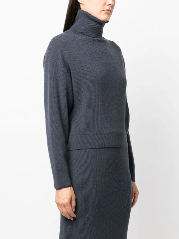 Brunello Cucinelli Ribbed Wool-blend Roll-neck Jumper