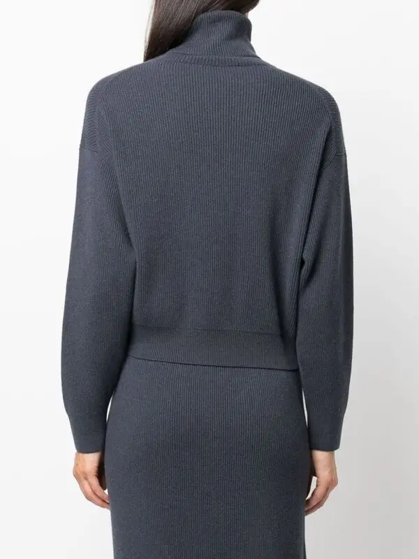 Brunello Cucinelli Ribbed Wool-blend Roll-neck Jumper