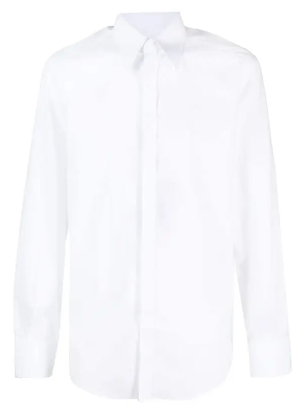 Dolce & Gabbana Pointed-collar Cotton Shirt - White