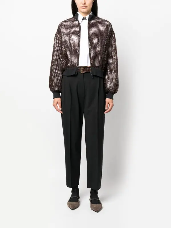 Brunello Cucinelli Cropped Trousers - Black