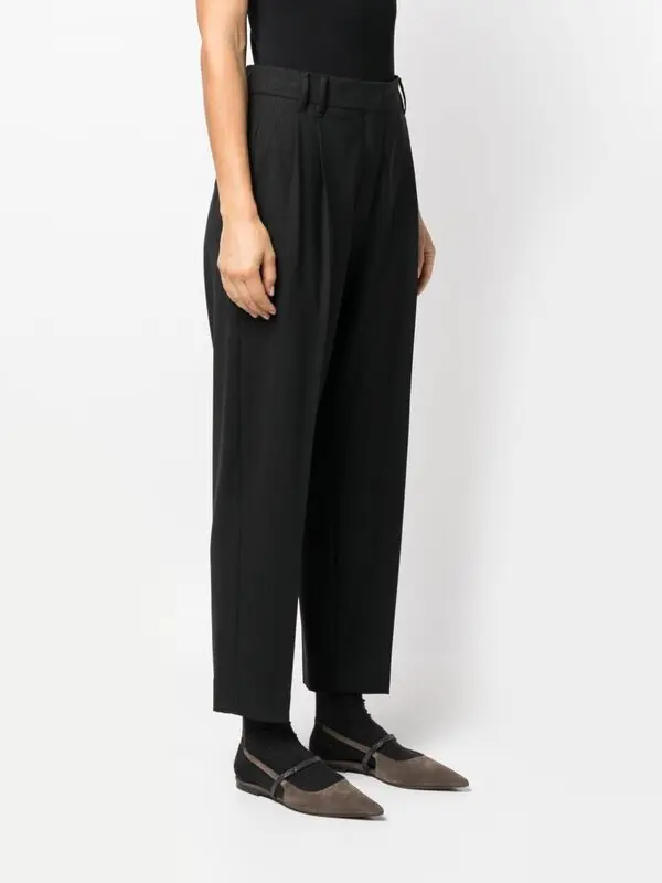 Brunello Cucinelli Cropped Trousers - Black