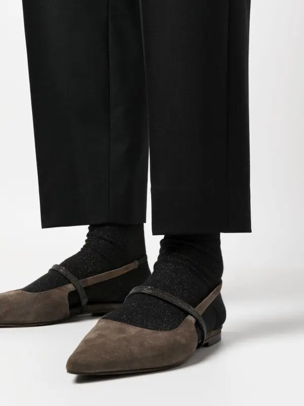 Brunello Cucinelli Cropped Trousers - Black