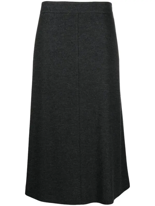 Brunello Cucinelli High-waisted Cashmere-blend Midi Skirt