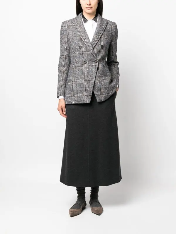 Brunello Cucinelli High-waisted Cashmere-blend Midi Skirt