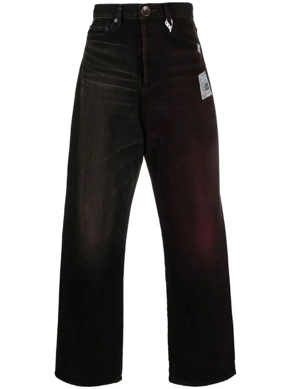 Mihara Yasuhiro Combined Straight-leg Jeans