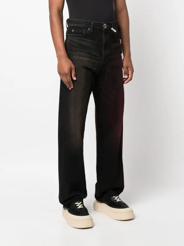Mihara Yasuhiro Combined Straight-leg Jeans