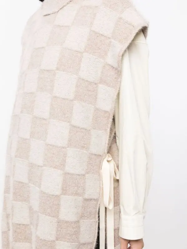 UMA WANG Checkerboard Knitted Vest