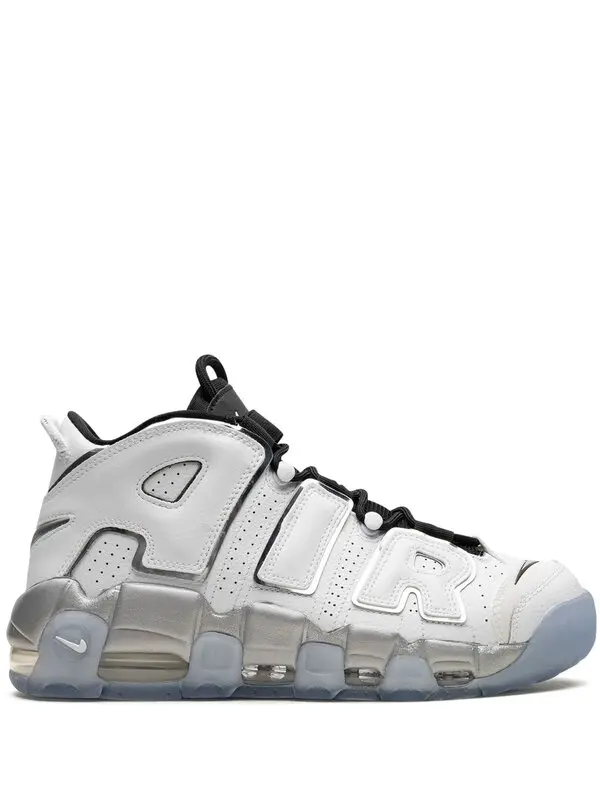 Nike Air More Uptempo Metallic Sneakers - White