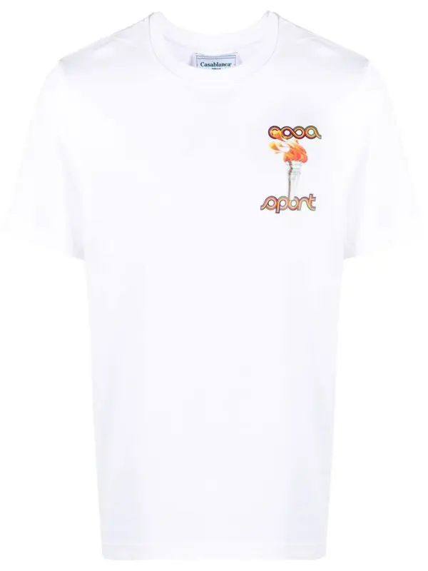 Casablanca La Flamme Du Sport T-shirt - White