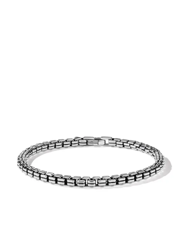 David Yurman Sterling Double Box Chain Bracelet - Silver
