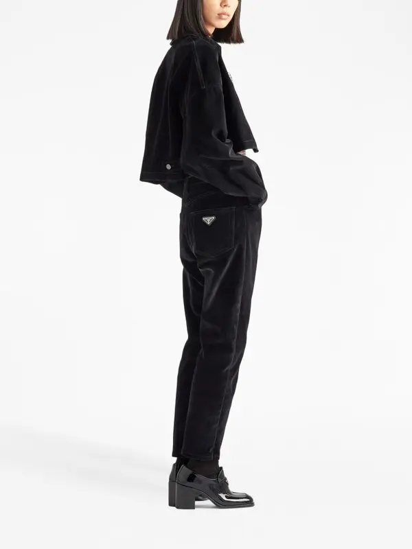 Prada Five-pocket Textured Jeans