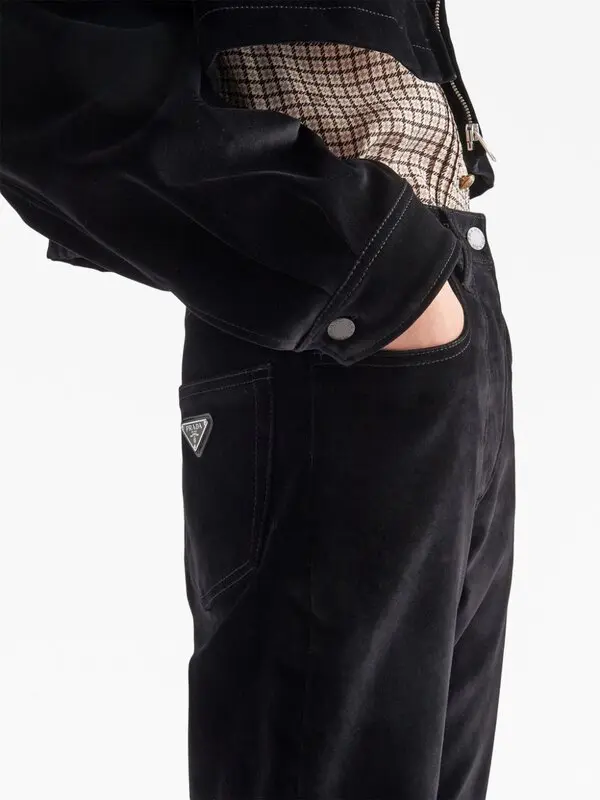 Prada Five-pocket Textured Jeans