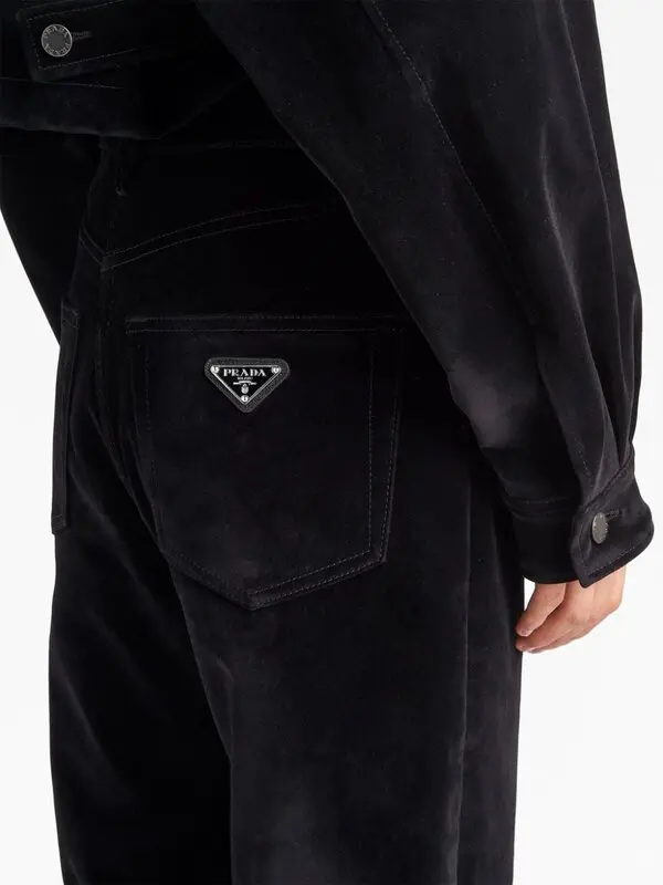Prada Five-pocket Textured Jeans