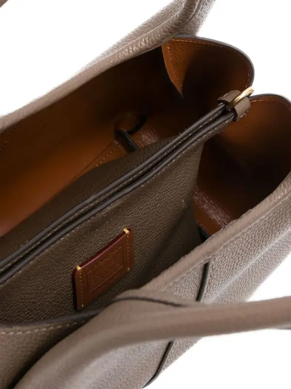 COACH Lana Pebbled-leather Tote - Brown