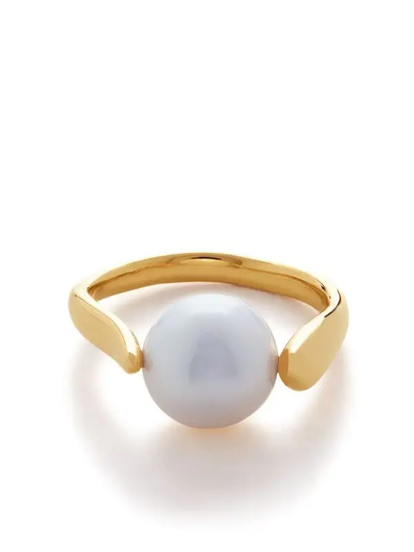 Monica Vinader Nura Pearl Ring - White