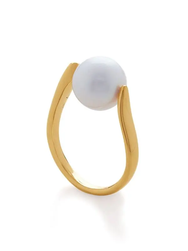 Monica Vinader Nura Pearl Ring - White