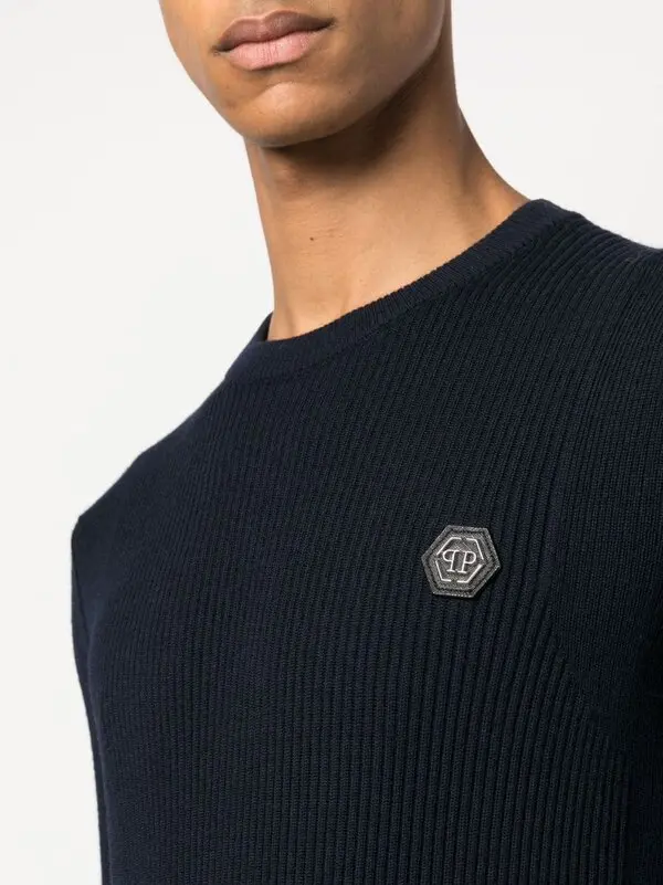 Philipp Plein Skull&bones Merino Knit Jumper