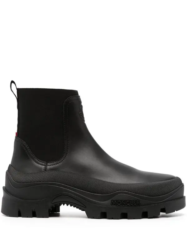 Moncler Chunky-sole Leather Ankle Boots