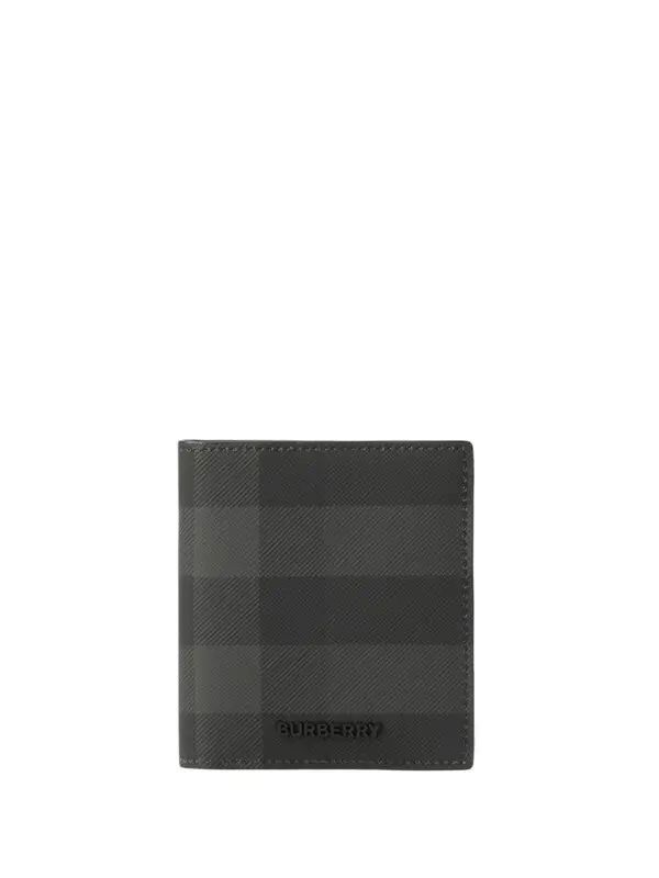 Burberry Logo-lettering Bi-fold Wallet - Black