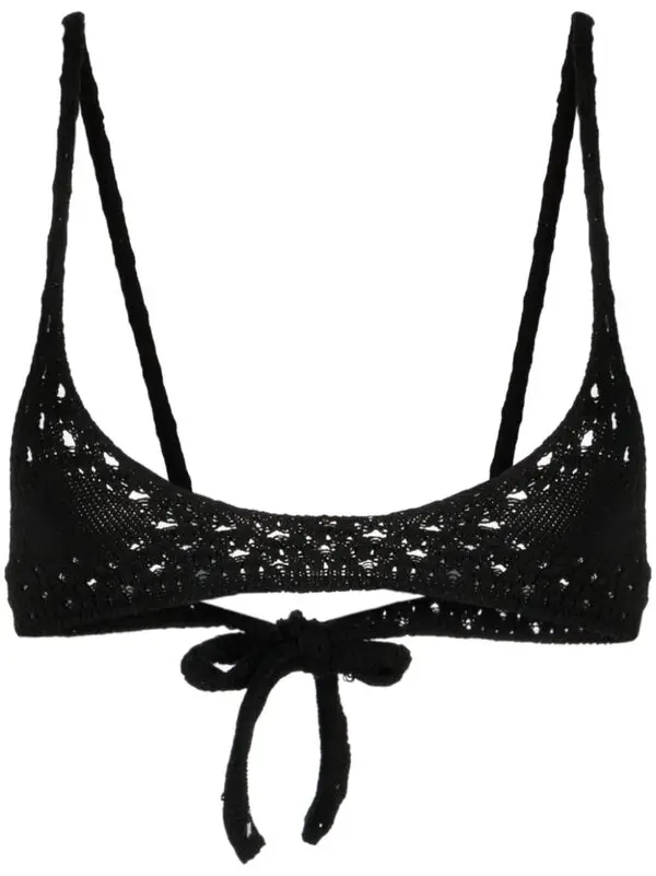 Cashmere In Love Hanalei Crochet-knit Bralette - Black