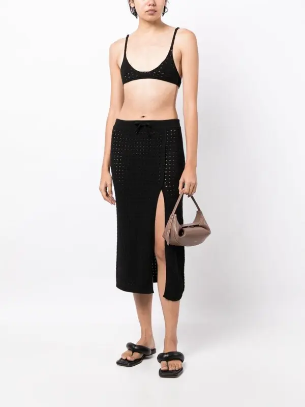 Cashmere In Love Hanalei Crochet-knit Bralette - Black