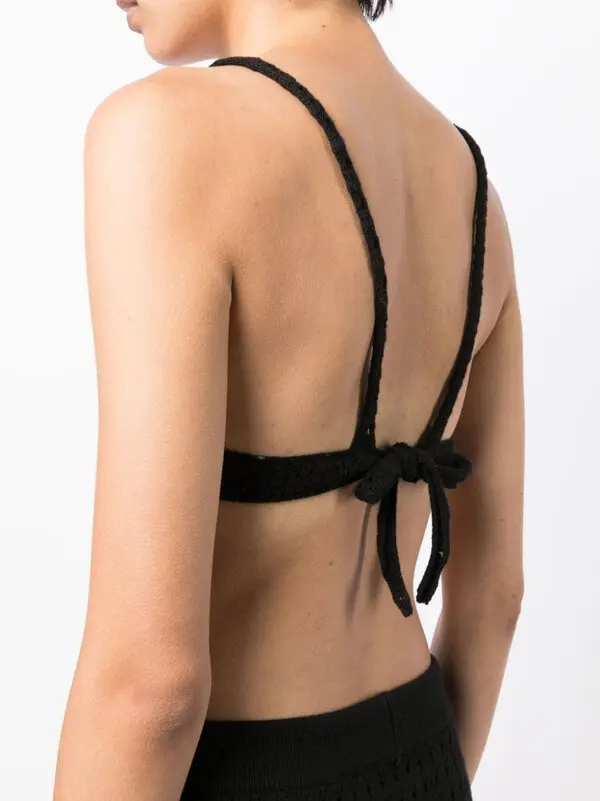 Cashmere In Love Hanalei Crochet-knit Bralette - Black