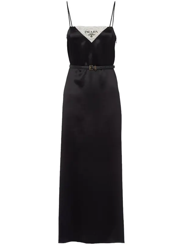 Prada Crepe Satin Slip Dress