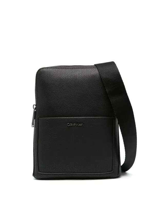 Calvin Klein Diagonal Flatpa Crossbody Bag - Black
