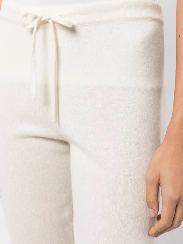 Cashmere In Love Fine-knit Track Pants - White