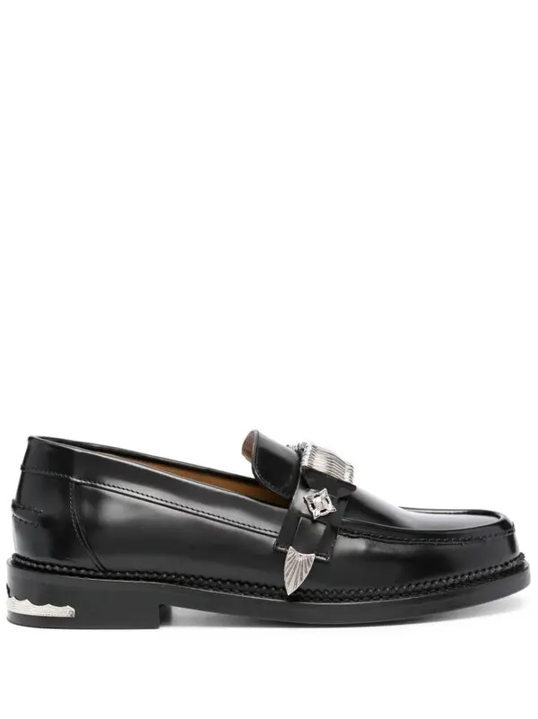 TOGA VIRILIS Buckle-detail Leather Loafers