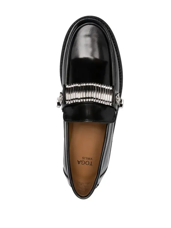 TOGA VIRILIS Buckle-detail Leather Loafers